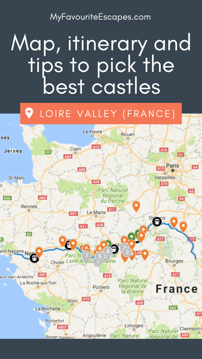 Loire Valley: castles map and itinerary suggestions to optimise your trip